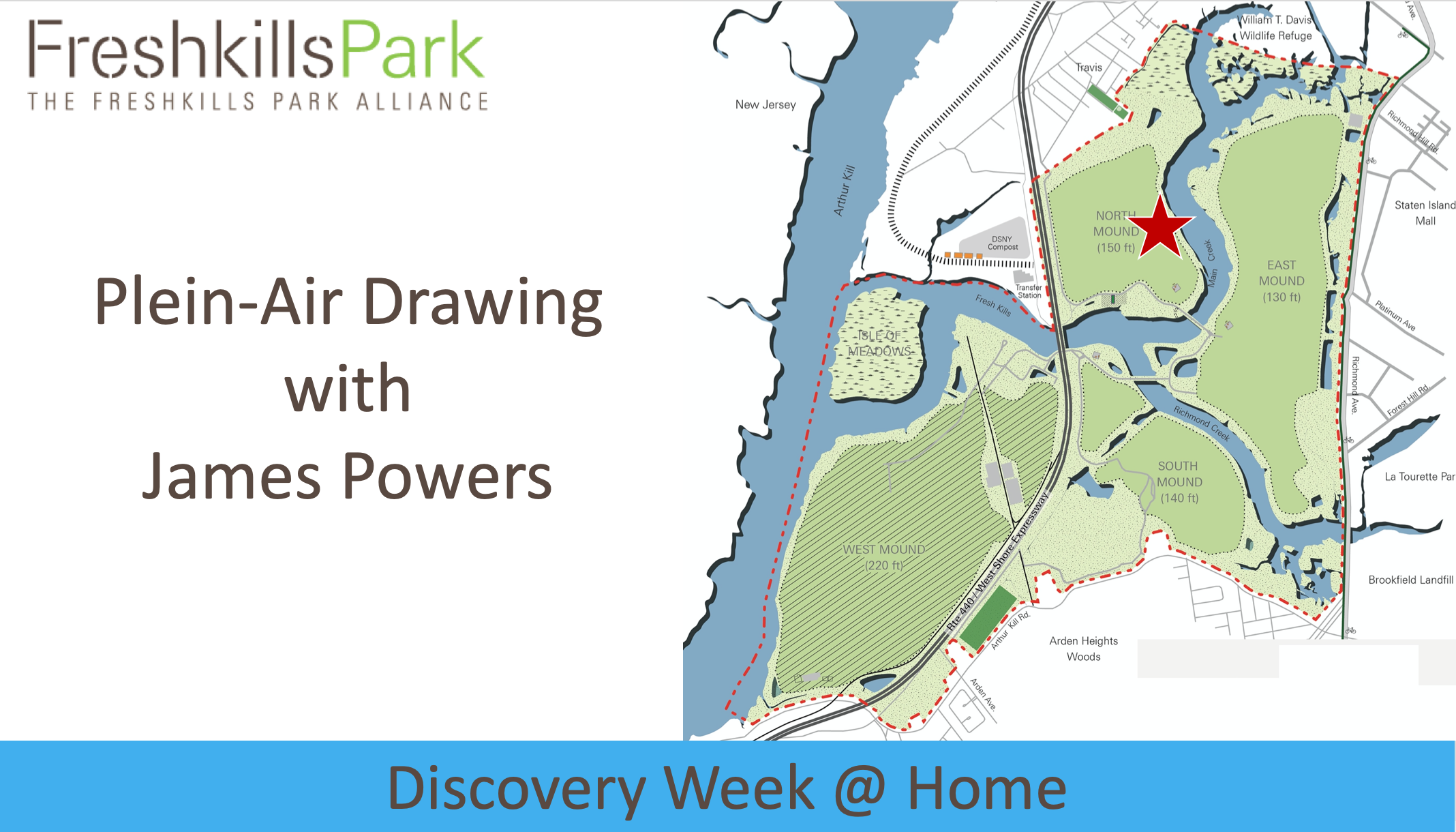 Plein-Air drawing workshop with James Powers - Freshkills Park