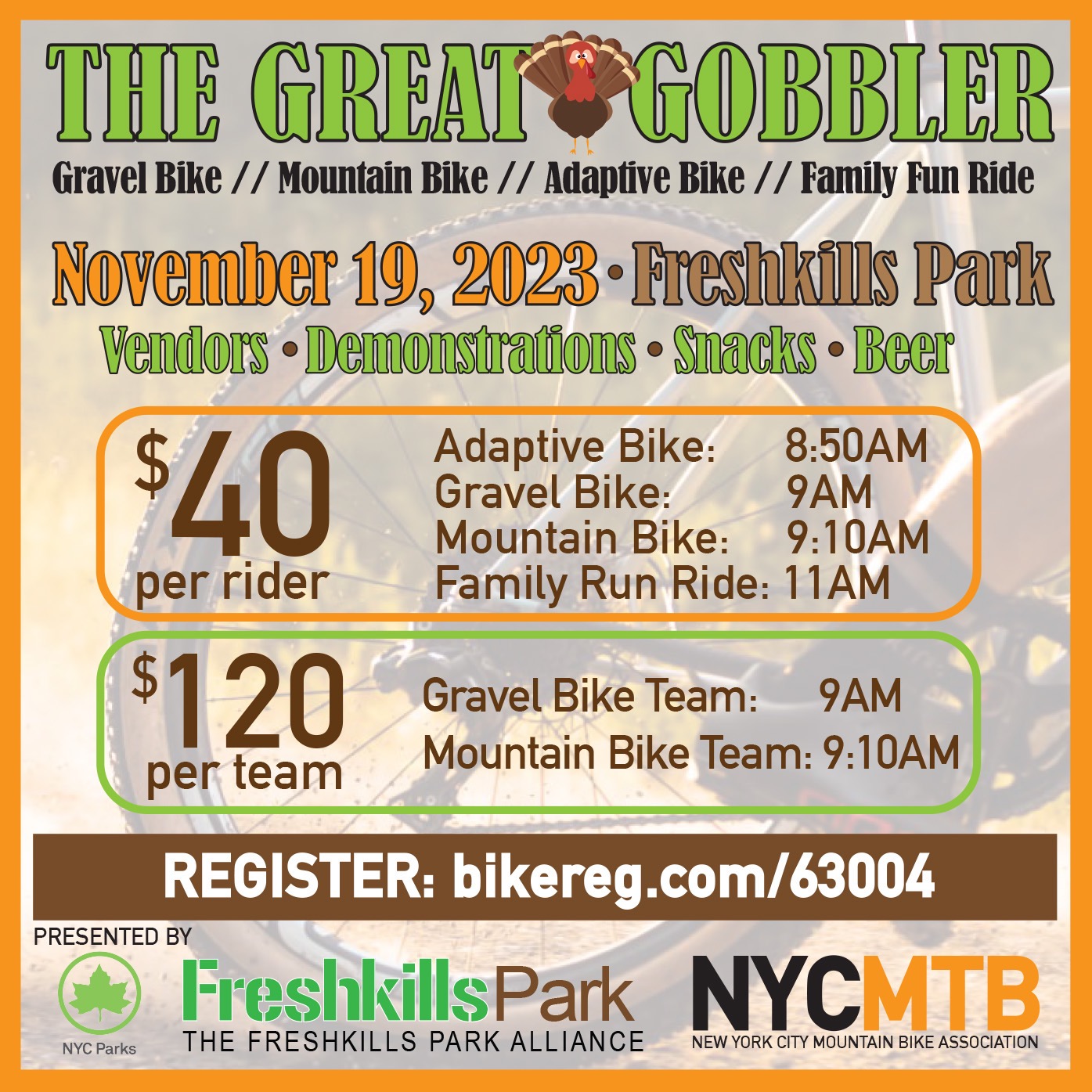 Bike Race: The Great Gobbler - Freshkills Park